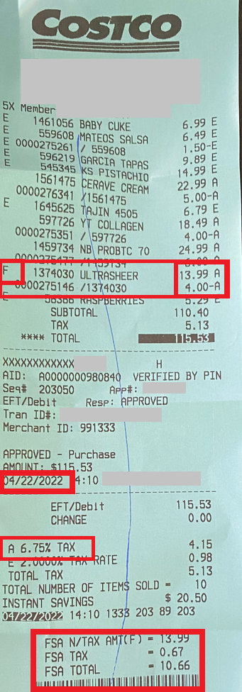 How to read your receipt – GroupHRA